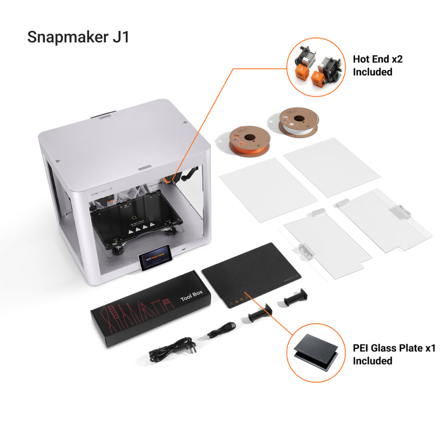 Snapmaker J1 3D Printer - Best Dual Extruder IDEX 3D Printer- Snapmaker